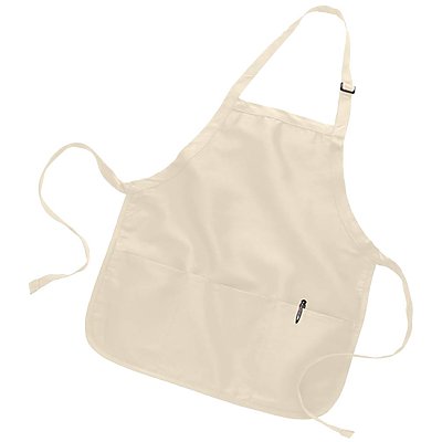 Q-Tees 7.5oz Mid-Length Apron with Pockets | Carolina-Made