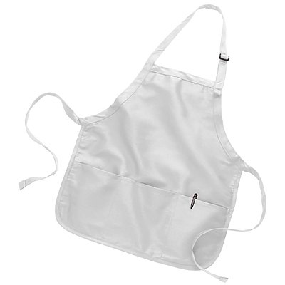Q-Tees 7.5oz Mid-Length Apron with Pockets | Carolina-Made