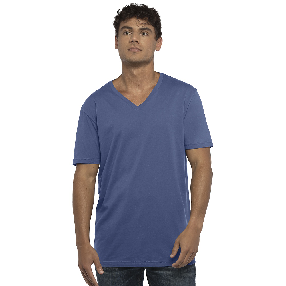 Next Level 4.3oz Unisex 100% Premium Fitted V-Neck T-Shirt | Carolina-Made