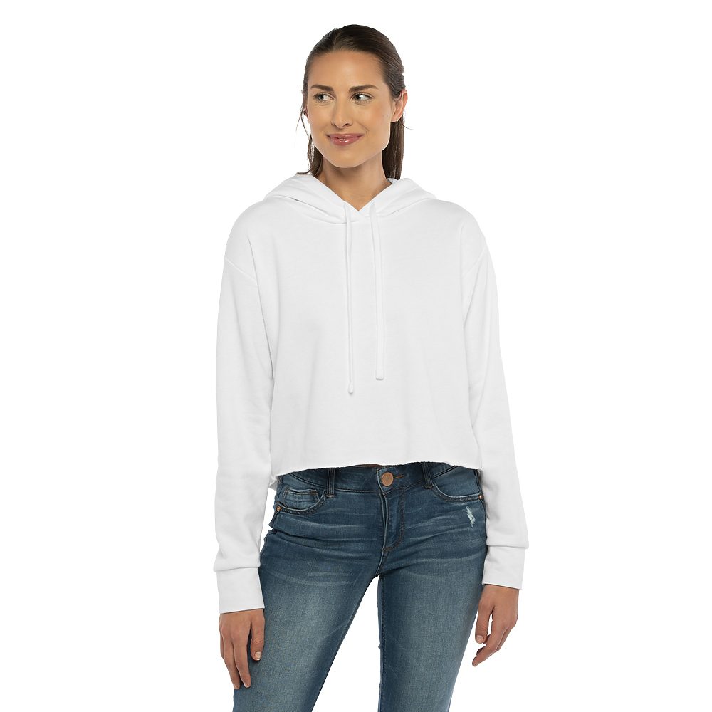 Next Level Women's Laguna Sueded Raw Edge Crop Hoodie | Carolina-Made