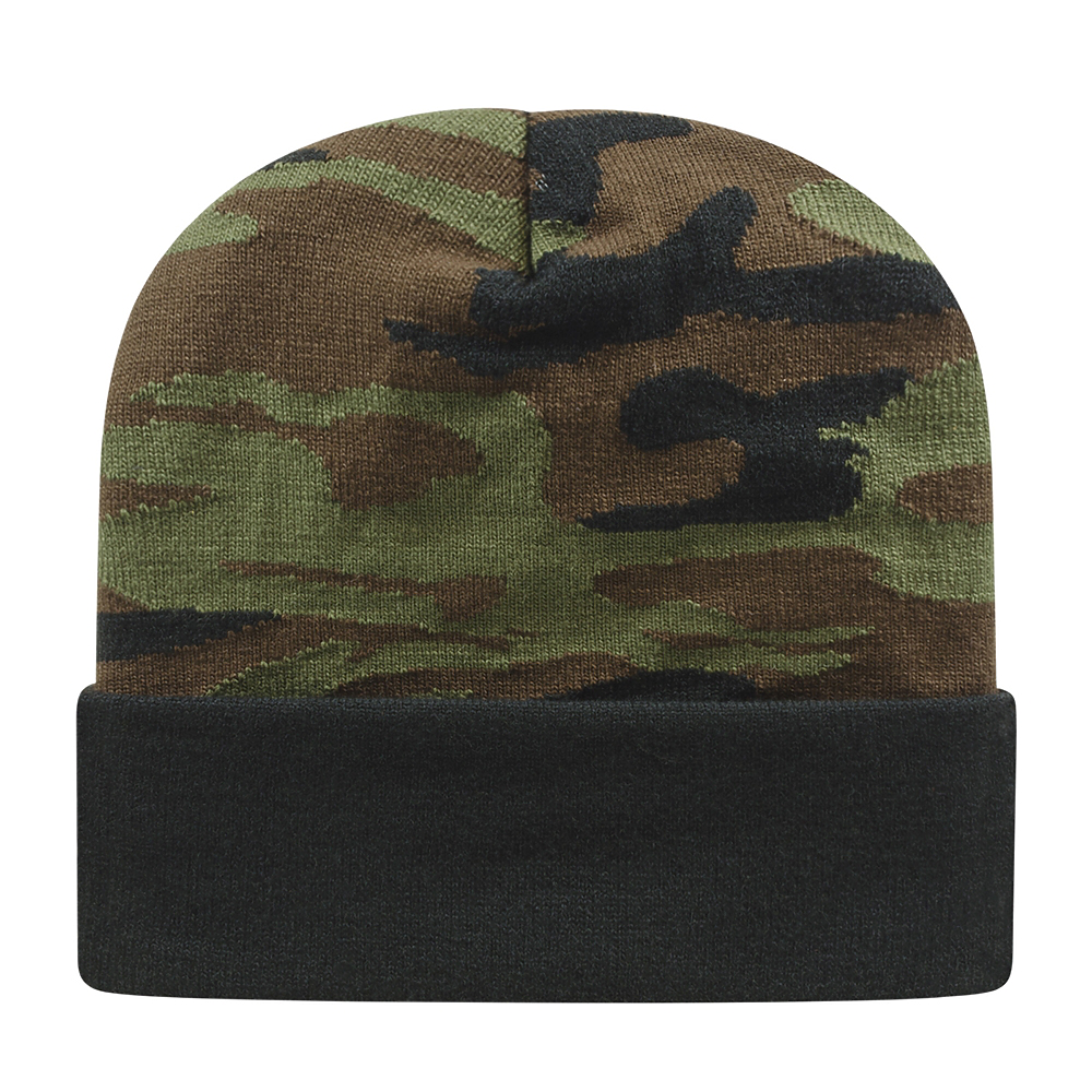 CAP AMERICA USA Made Woodland Camo Knit Cap | Carolina-Made