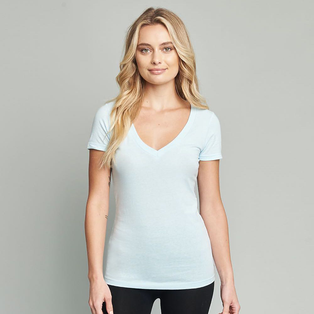 Next Level 4.3oz Ladies Deep V Neck T | Imprintable-Wear