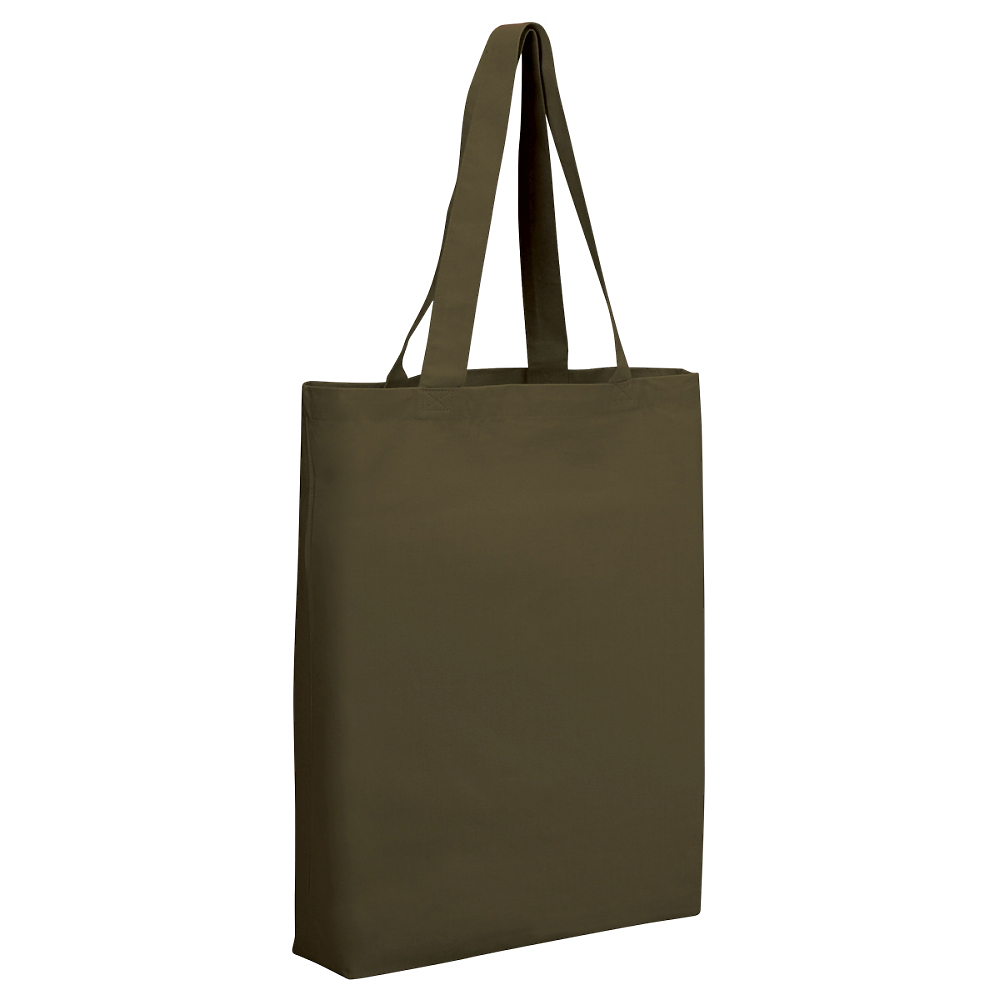 Q-Tees 6oz Cotton Bottom Gusset Economical Tote | Carolina-Made